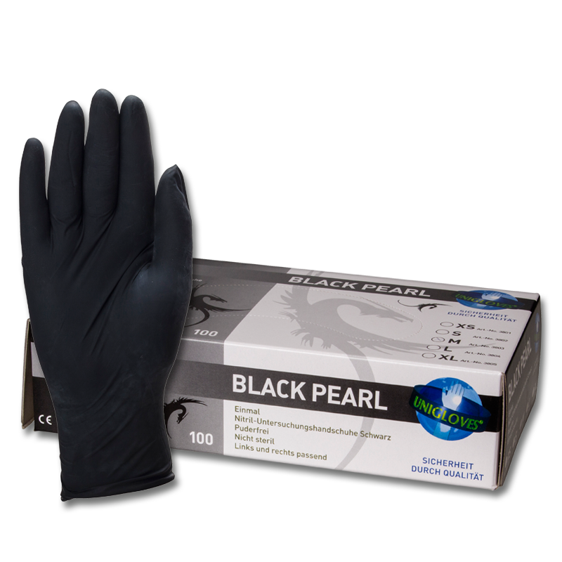 Black Pearl Nitrile Gloves - Tektik Tattoo & Piercing